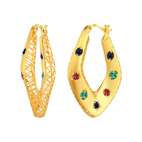 925 STERLING SILVER LE MESH EARRINGS - Almond (Thailand) Limited.